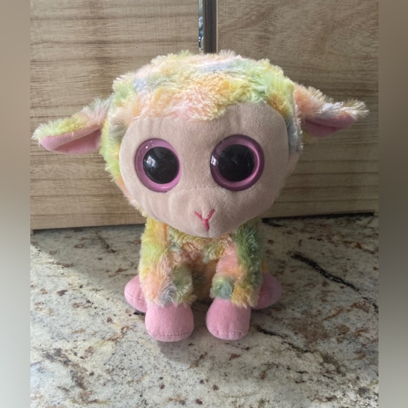 Ty | Toys | 22 Ty Beanie Boo Blossom Lamb Pastel Rainbow Pink Plush ...